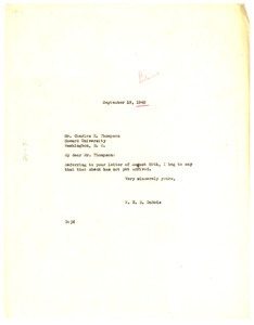 Letter from W. E. B. Du Bois to Howard University - Digital Commonwealth