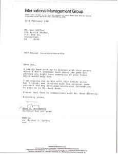 Letter from Mark H. McCormack to Doc Giffin - Digital Commonwealth