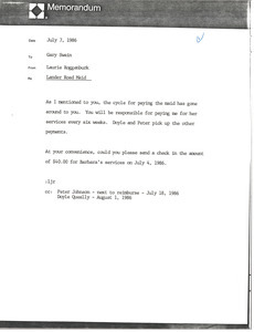 Letter from Laurie Roggenburk to Gary Swain - Digital Commonwealth