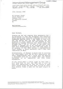 Letter from Mark H. McCormack to Michael Grade - Digital Commonwealth