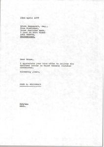 Letter from Mark H. McCormack to Bruce Rappaport - Digital Commonwealth
