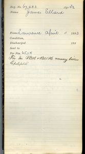 Tewksbury Almshouse Intake Record: Ellard, James - Digital Commonwealth