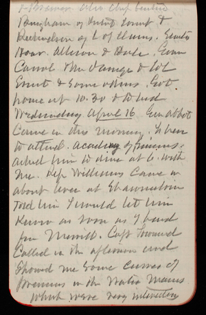 Thomas Lincoln Casey Notebook, February 1890-April 1890, 86, and Brewer ...