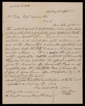 John Moser to Thomas Lincoln Casey, April 5, 1890 - Digital Commonwealth
