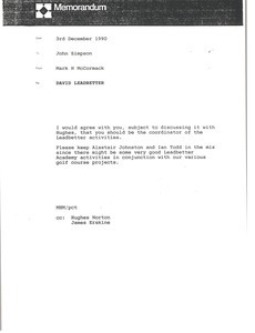 Memorandum from Mark H. McCormack to John Simpson - Digital Commonwealth