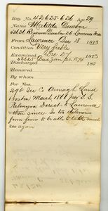 Tewksbury Almshouse Intake Record: Dunbar, Matilda - Digital Commonwealth