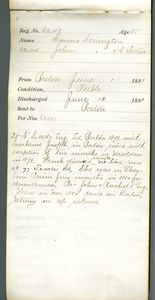 Tewksbury Almshouse Intake Record: Derrington, John - Digital Commonwealth