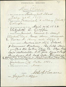 Personal record of Moses Colman (1077) - Digital Commonwealth