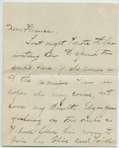 Letter from Jenny Bliss to Florence Porter Lyman - Digital Commonwealth