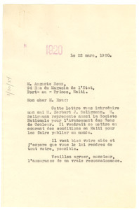 Letter from W. E. B. Du Bois to Auguste Roux - Digital Commonwealth