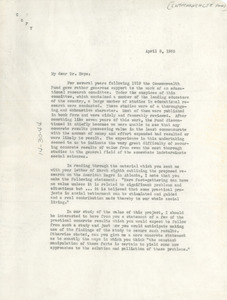 Letter from Commonwealth Fund to John Hope - Digital Commonwealth