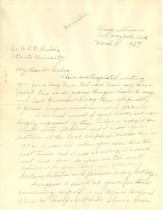 Letter from Bernice Hereford to W. E. B. Du Bois - Digital Commonwealth