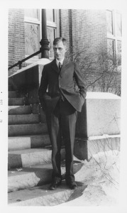 Ray Ethan Torrey outside Clark Hall - Digital Commonwealth