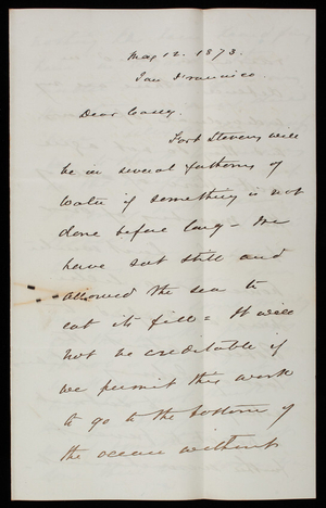Colonel [George H.] Mendell to Thomas Lincoln Casey, May 12, 1873 ...