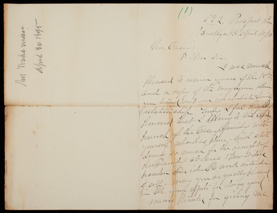 Mrs. H. T. Wakeman to Thomas Lincoln Casey, April 30, 1895 - Digital ...
