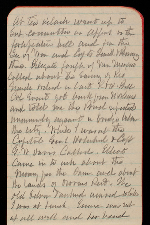 Thomas Lincoln Casey Notebook, April 1890-June 1890, 83, At ten o'clock ...