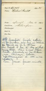 Tewksbury Almshouse Intake Record: Purtell, Michael - Digital Commonwealth