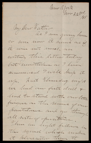 Edward Pearce Casey to Thomas Lincoln Casey, November 22, 1885 ...