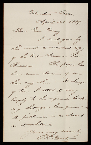 [Oswald] H. Ernst to Thomas Lincoln Casey, April 23, 1889 - Digital ...