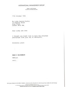 Letter from Mark H. McCormack to Libby Reeves-Purdie - Digital Commonwealth