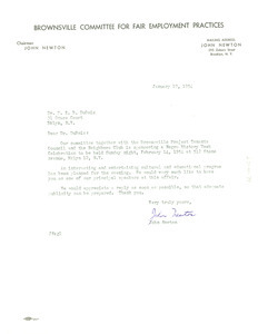 Letter from Brownsville Committee for Fair Employment Practices to W. E ...