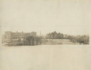 Springfield College from across Lake Massasoit - Digital Commonwealth