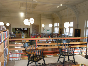 Petersham Memorial Library: view of interior from the mezzanine ...