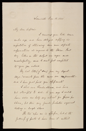 General Robert Allen to Thomas Lincoln Casey, January 16, 1864 ...