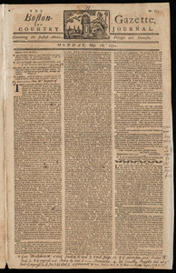 The Boston-Gazette, and Country Journal, 18 May 1772 - Digital Commonwealth