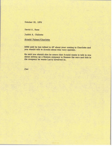 Memorandum from Judy A. Chilcote to David A. Rees - Digital Commonwealth