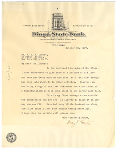 Letter from Inez V. Cantey to W. E. B. Du Bois - Digital Commonwealth