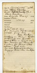 Tewksbury Almshouse Intake Record: Cawley, Mary - Digital Commonwealth