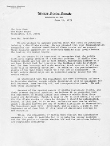 Letter to The President from Senator Edward M. Kennedy and Larry ...