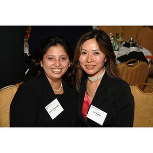Meriel Marmanillo and Lei Reilley at the Alumni Ball - Digital Commonwealth