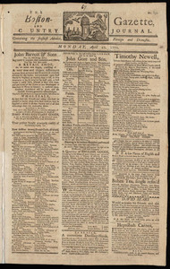 The Boston-Gazette, and Country Journal, 27 April 1772 - Digital ...