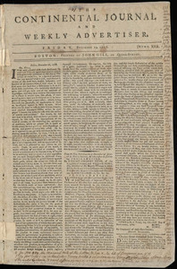 The Continental Journal and Weekly Advertiser, 19 December 1776 ...
