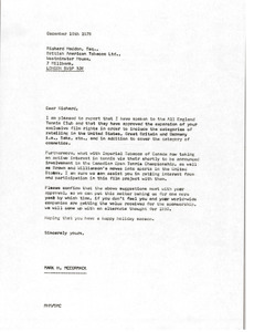 Letter from Mark H. McCormack to Richard Haddon - Digital Commonwealth