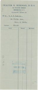 Receipt from Walter N. Beekman - Digital Commonwealth