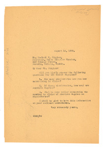 Letter from W. E. B. Du Bois to Sudan Interior Mission - Digital ...