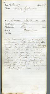 Tewksbury Almshouse Intake Record: Gilman, Lucy - Digital Commonwealth