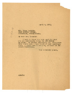 Letter from W. E. B. Du Bois to Daisy Lampkin - Digital Commonwealth