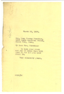 Letter from W. E. B. Du Bois to Emma Penney Stratton - Digital Commonwealth