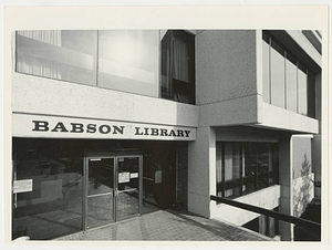 Babson Library front door - Digital Commonwealth