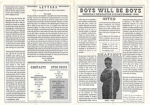 Boys Will Be Boys, No. 10 (December, 1992) - Digital Commonwealth