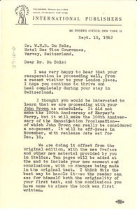 Letter from James S. Allen to W. E. B. Du Bois - Digital Commonwealth