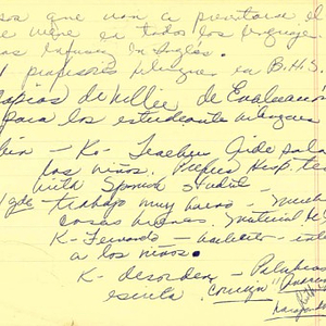 Handwritten notes in Spanish - Digital Commonwealth