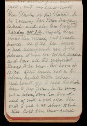 Thomas Lincoln Casey Notebook, August 1895-January 1896, 070, on her ...