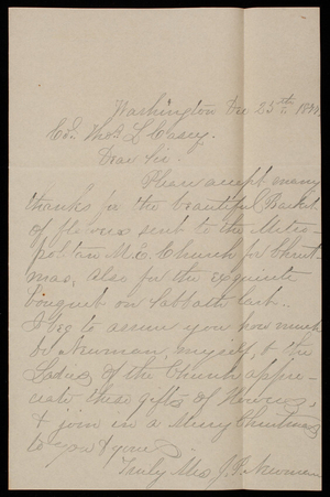 Mrs. Newman to Thomas Lincoln Casey, December 25, 1877 - Digital ...