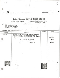 Limousine invoice - Digital Commonwealth
