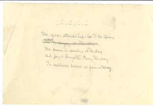 Untitled poem [fragment] - Digital Commonwealth